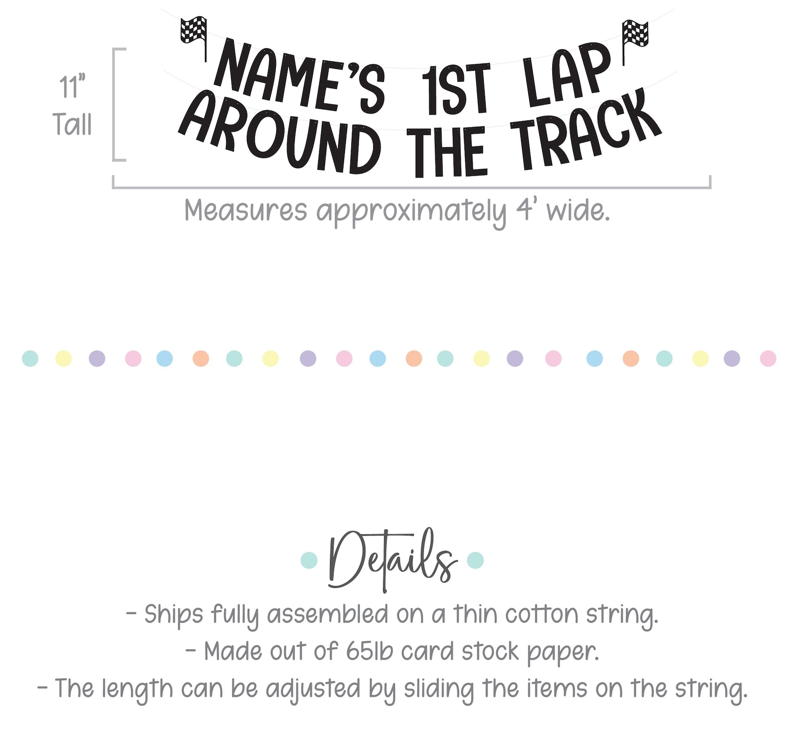 1st Lap Around the Track, Racing 1st Birthday Decorations, 1st Birthday ...