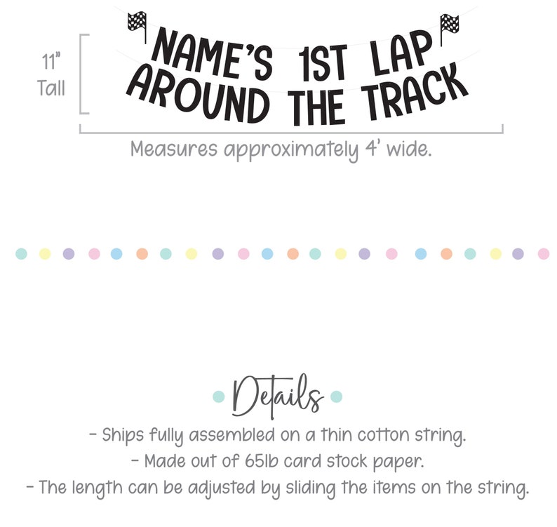 1st Lap Around the Track, Racing 1st Birthday Decorations, 1st Birthday ...