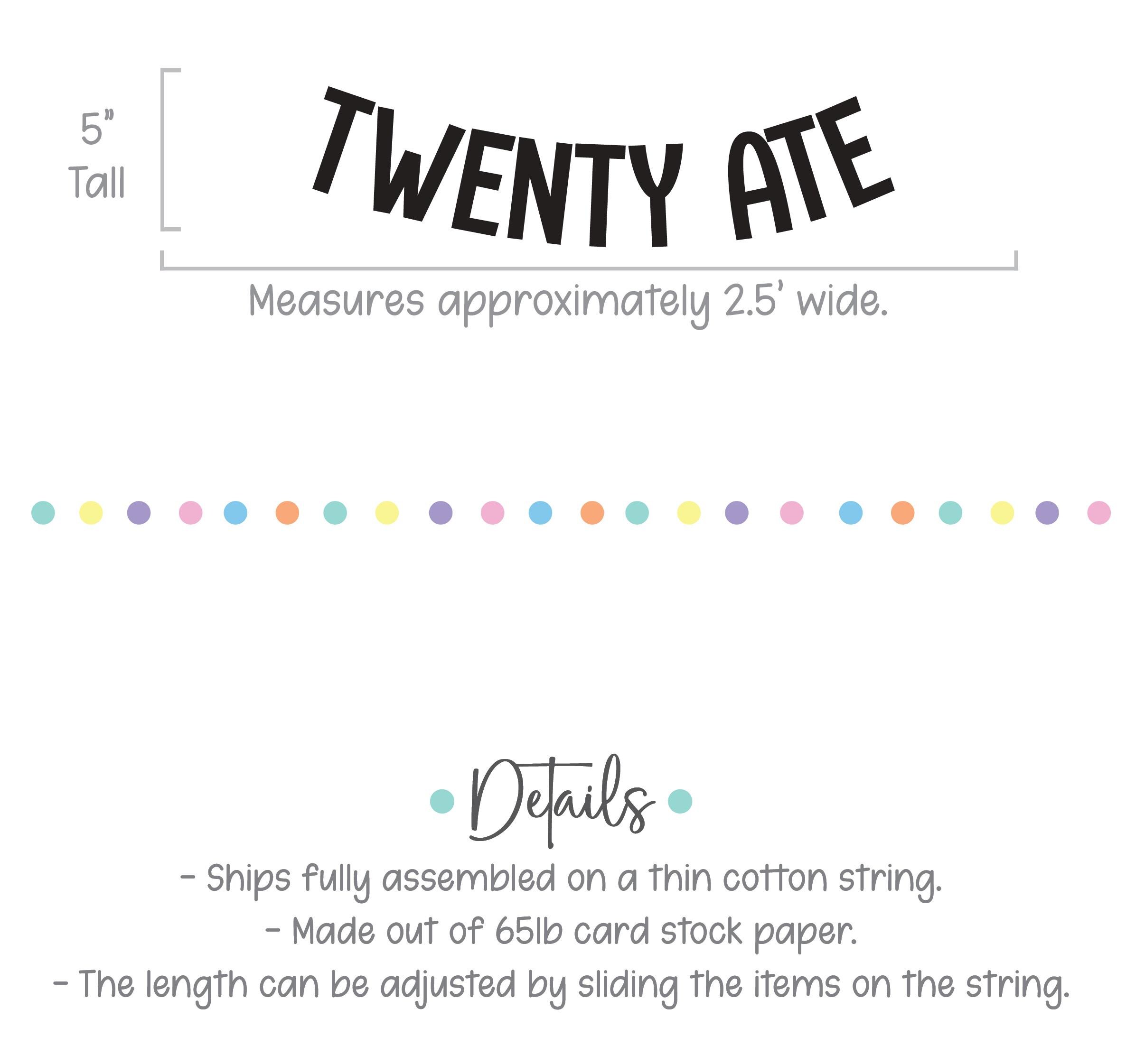 Twenty Ate, 28th Birthday Banner, 28th Birthday Party Theme Ideas ...