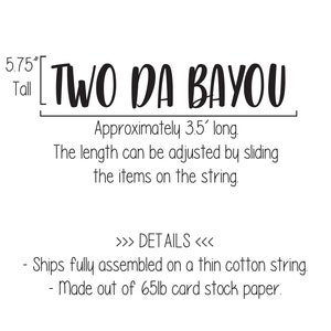 Two Da Bayou, Second Birthday Banner, Two Da Bayou Banner, Two Da Bayou ...
