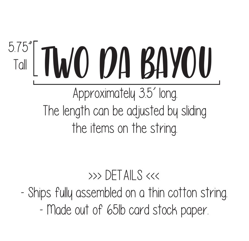 Two Da Bayou, Second Birthday Banner, Two Da Bayou Banner, Two Da Bayou ...