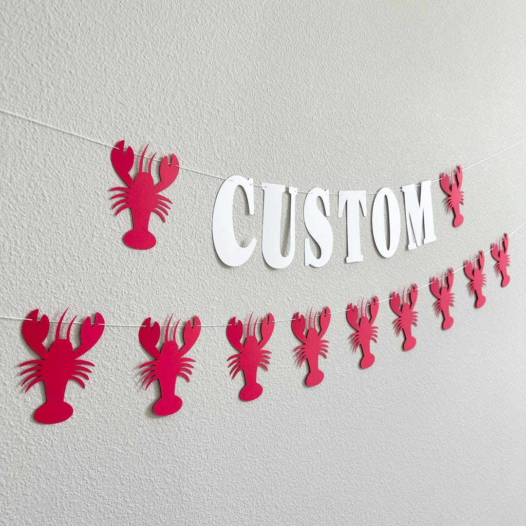Custom Lobster Banner, Lobster Theme, Lobster Birthday, Lobster Party ...
