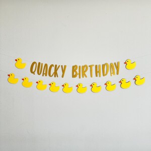Quacky Birthday, Duck Birthday Banner, Duck Themed Birthday Party ...