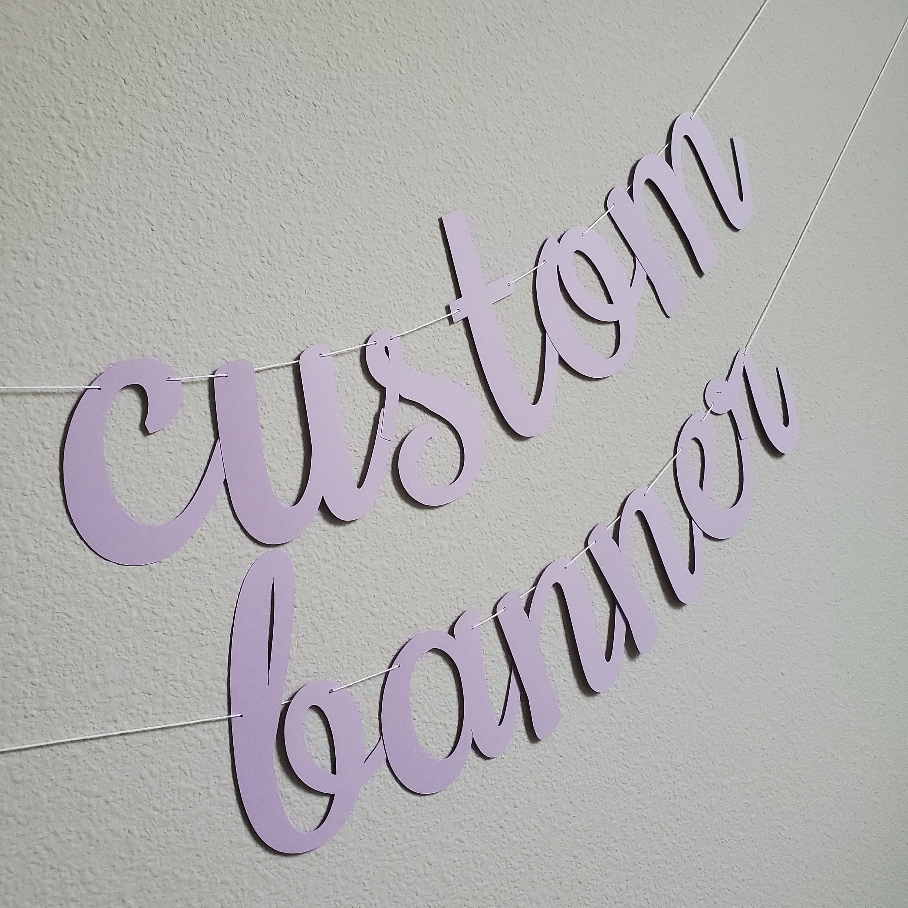 Custom Banner Banner Custom Lavender Banner Custom Cursive | Etsy