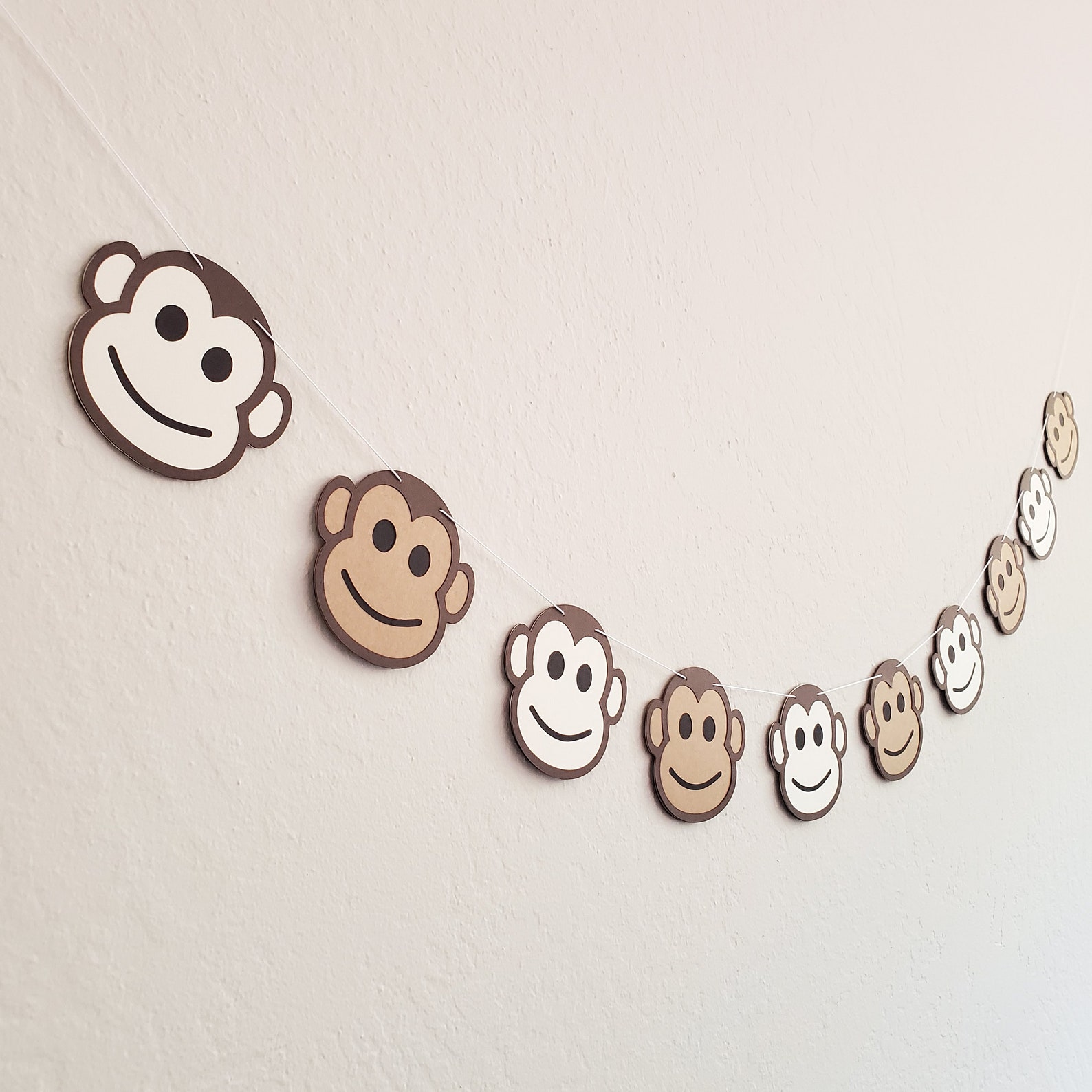 Monkey Birthday Banner, Monkey Party, Monkey Birthday Party, Monkey ...
