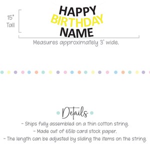 Black and Yellow Happy Birthday Banner, Black and Yellow Birthday ...