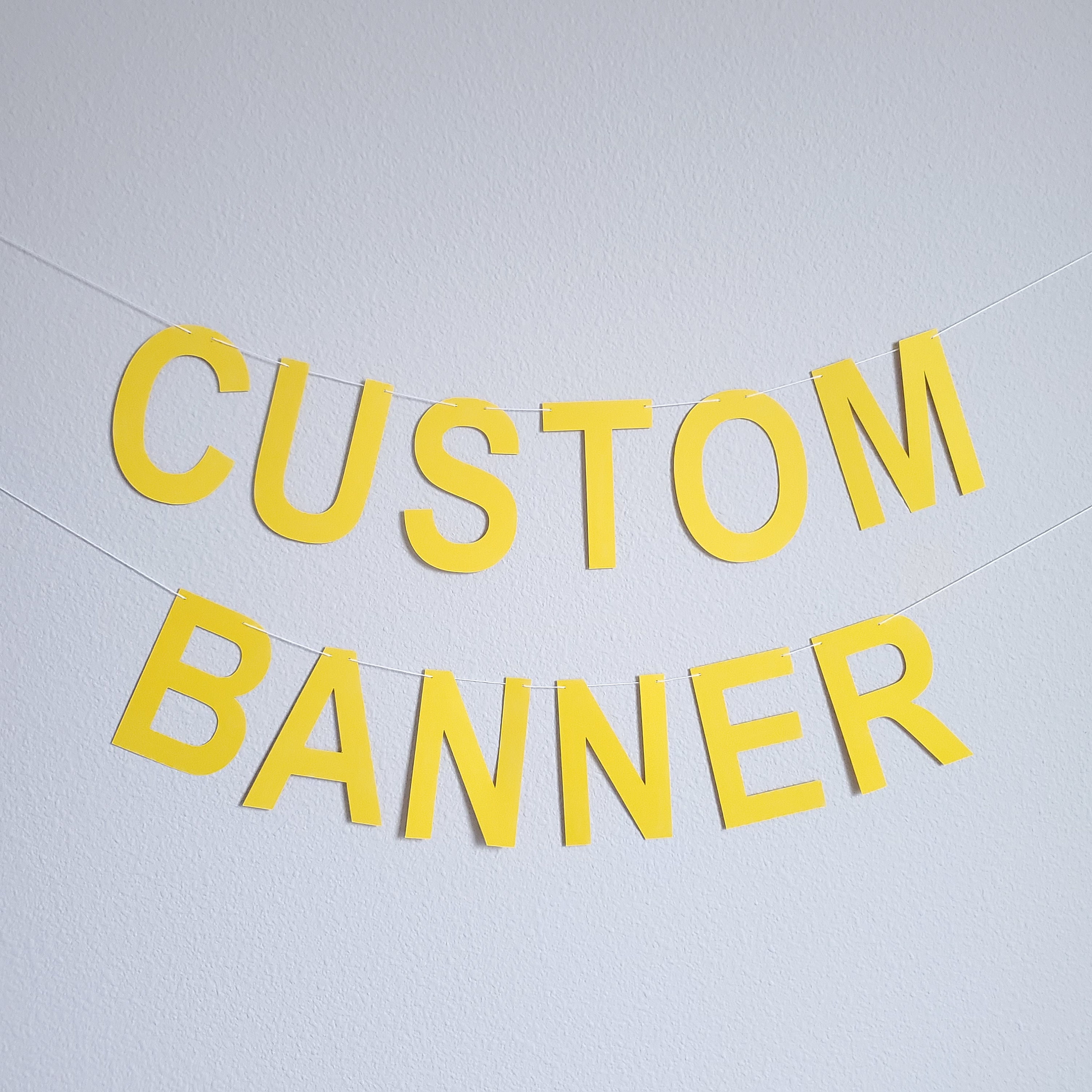 Custom Banner, Custom Yellow Banner, Customizable Banner, Custom ...