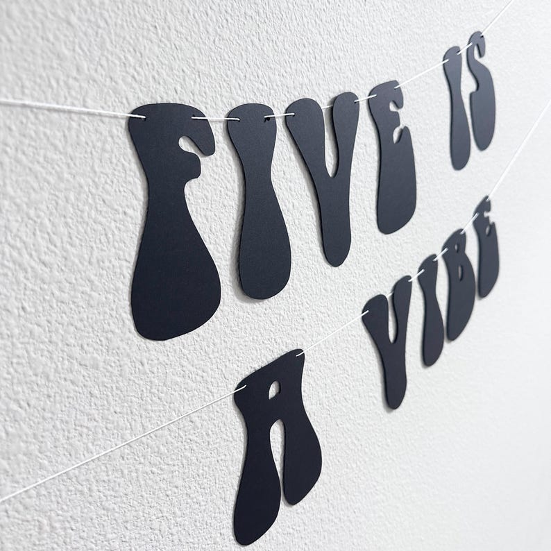 Five is A Vibe, 5th Birthday Party Banner, Five is A Vibe Banner, 5 is ...
