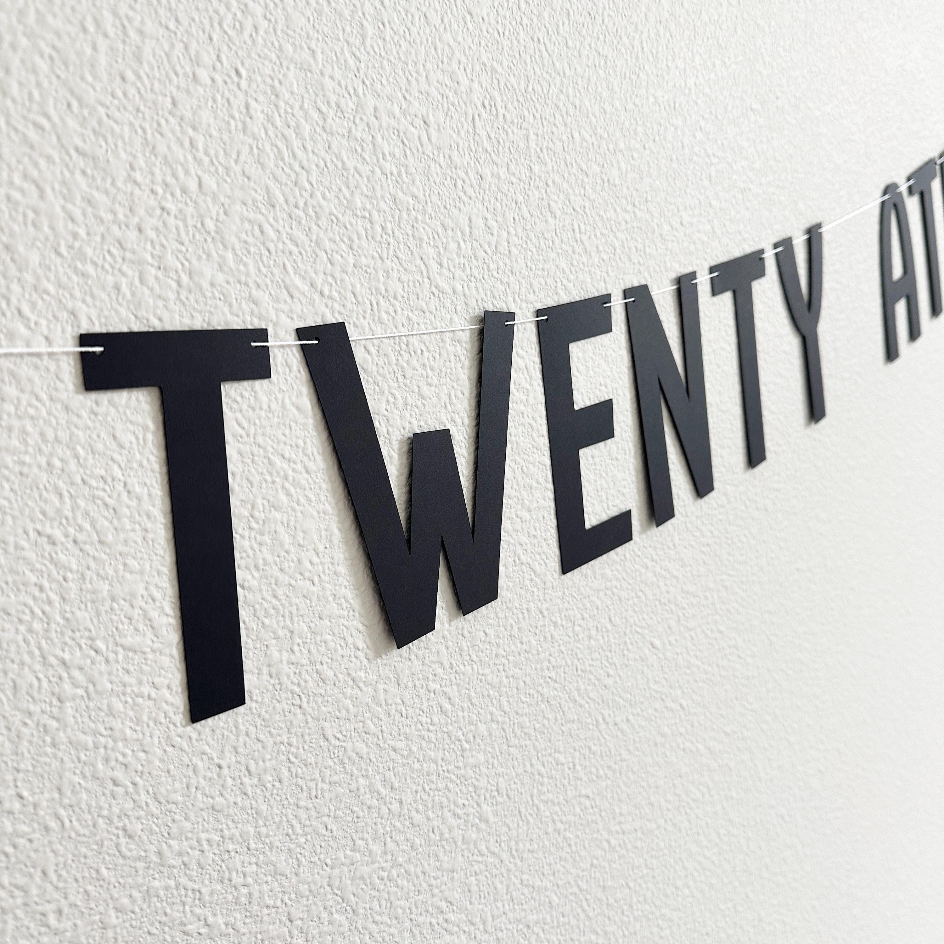 Twenty Ate, 28th Birthday Banner, 28th Birthday Party Theme Ideas ...