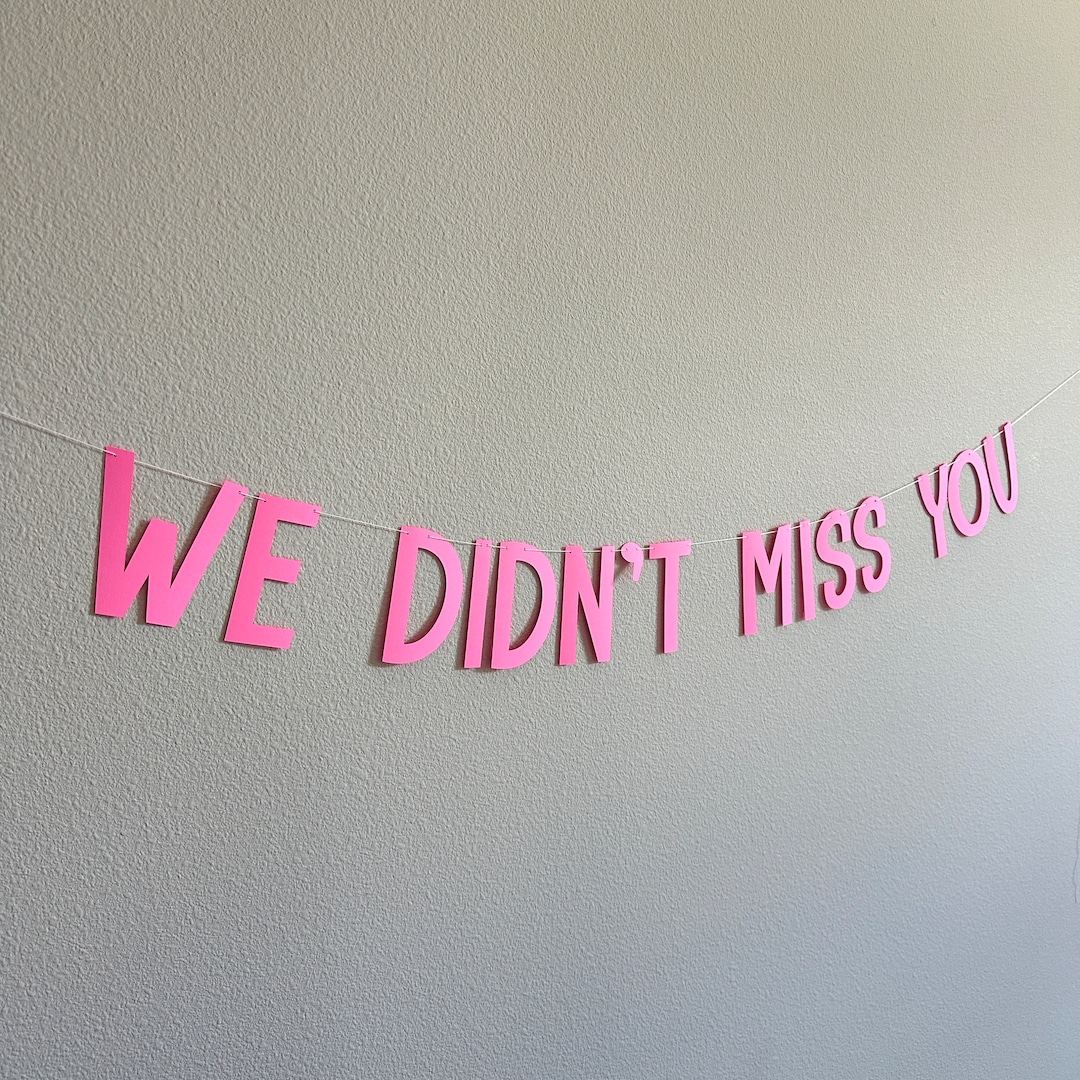 We Didn't Miss You, We Didn't Miss You Decorations, We Didn't Miss You ...
