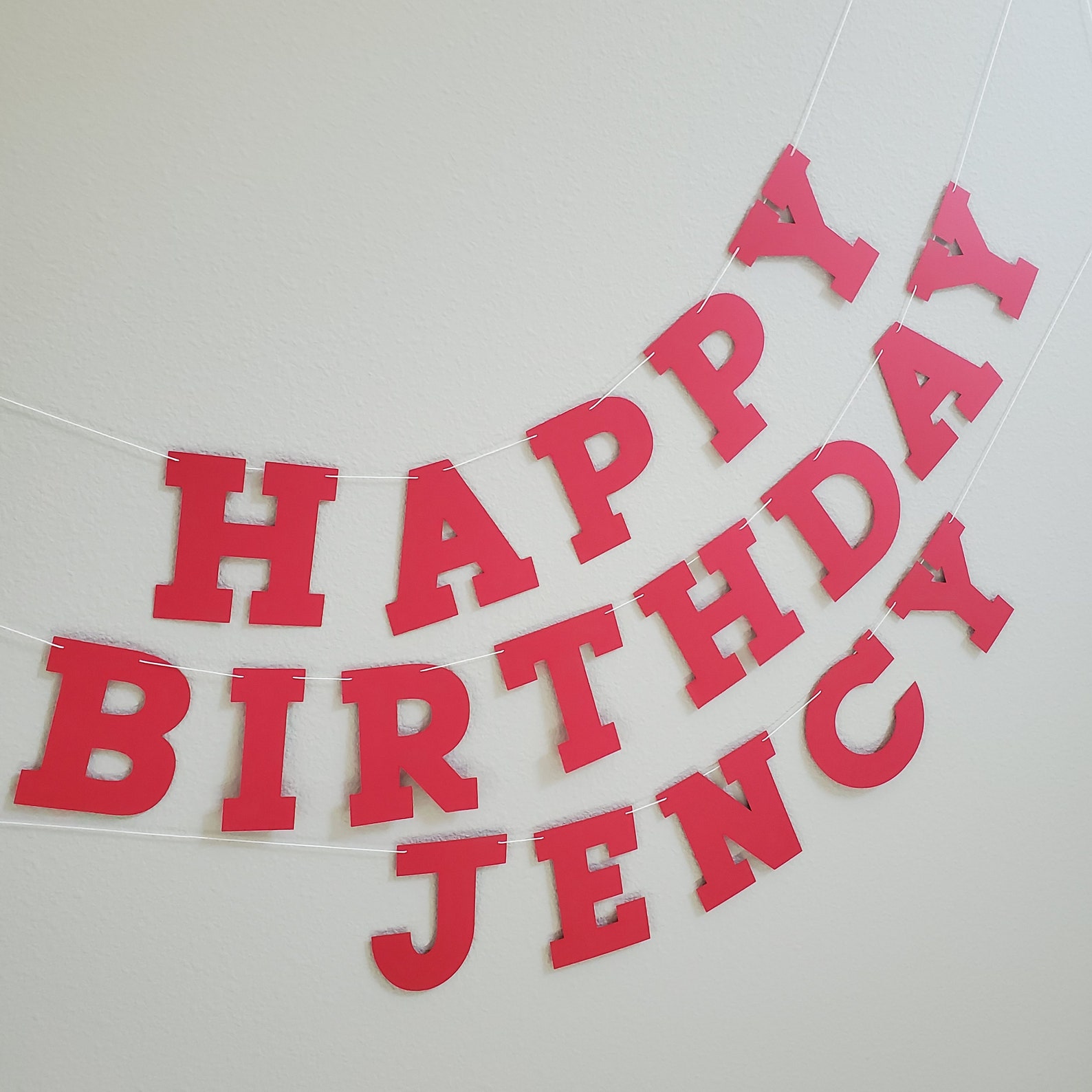 Red Happy Birthday Banner Red Birthday Banner Bold Serif - Etsy