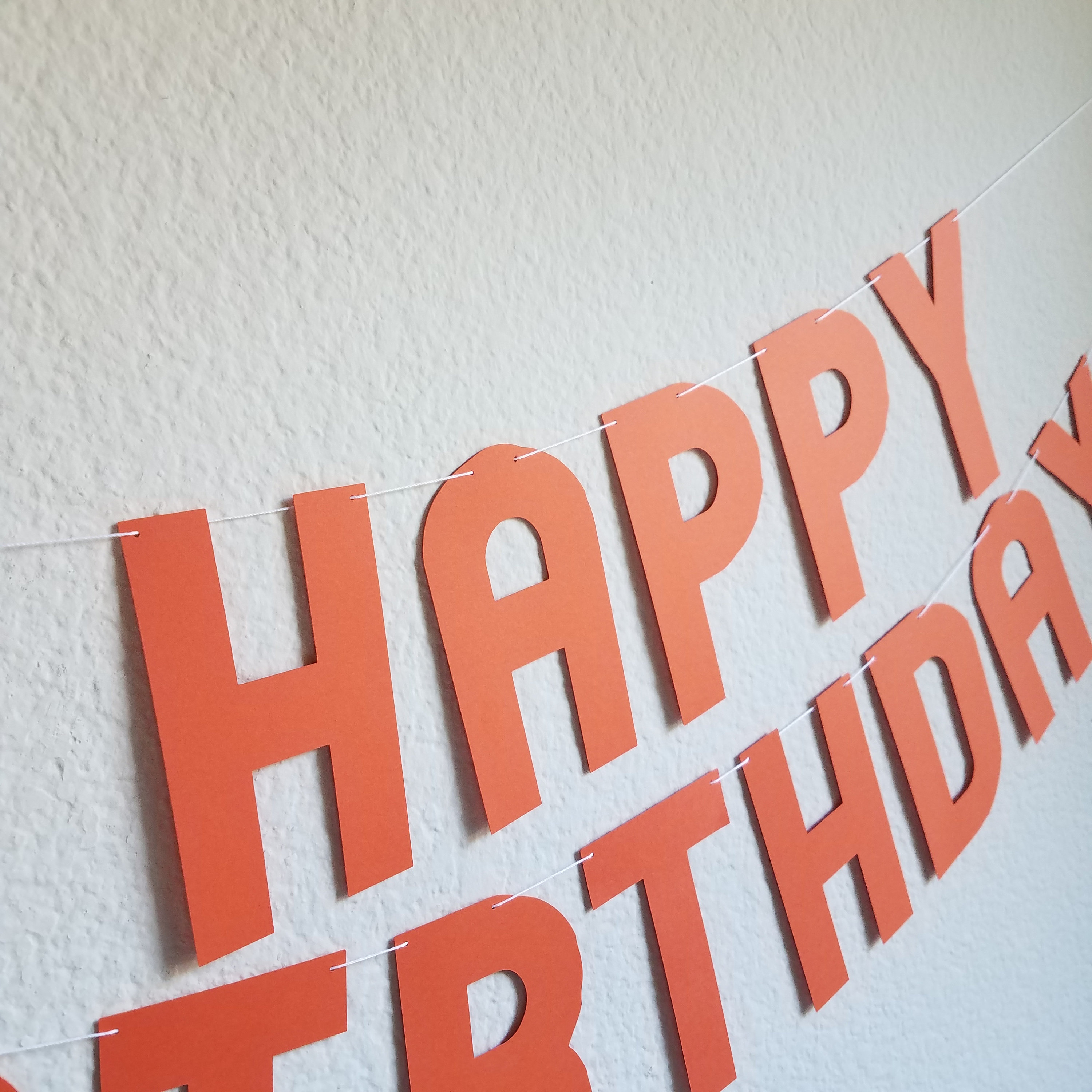 Orange Happy Birthday Banner Orange Birthday Banner Orange - Etsy