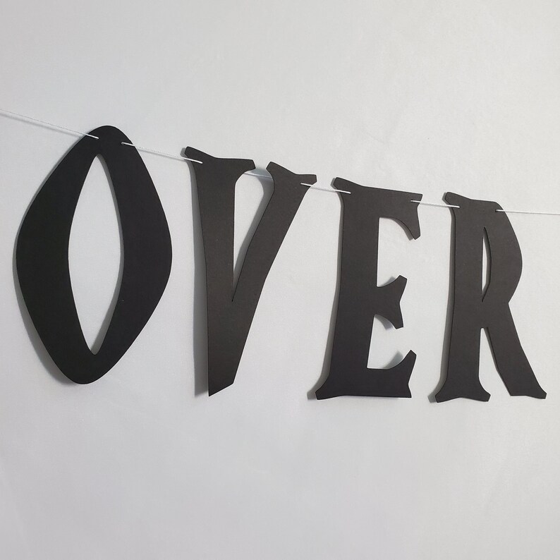 Over the Hill, Over the Hill Banner, 40th Birthday Banner, Over the ...