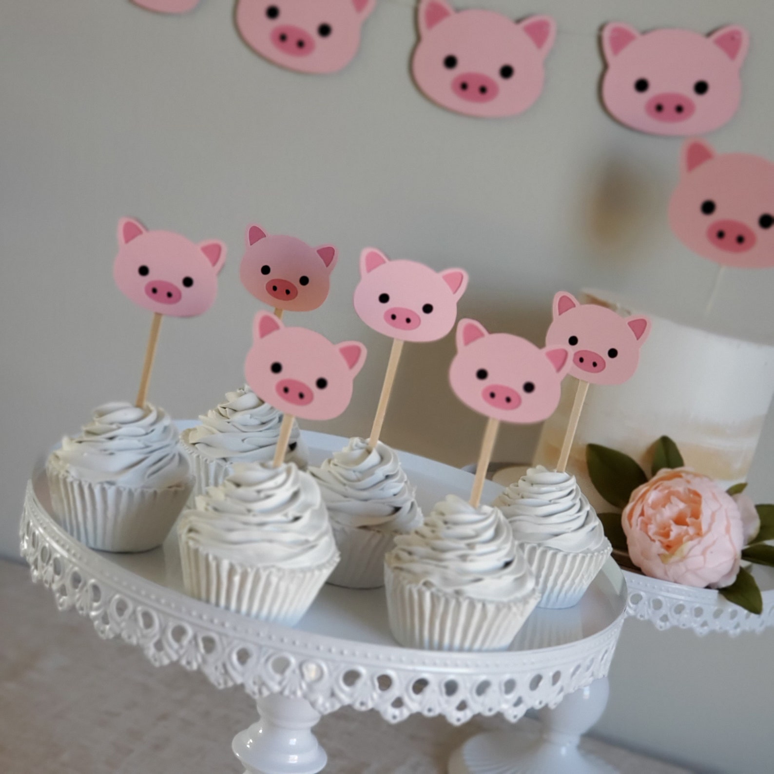 Pig Garland Pig Banner Pig Decor Cute Pig Decorations - Etsy