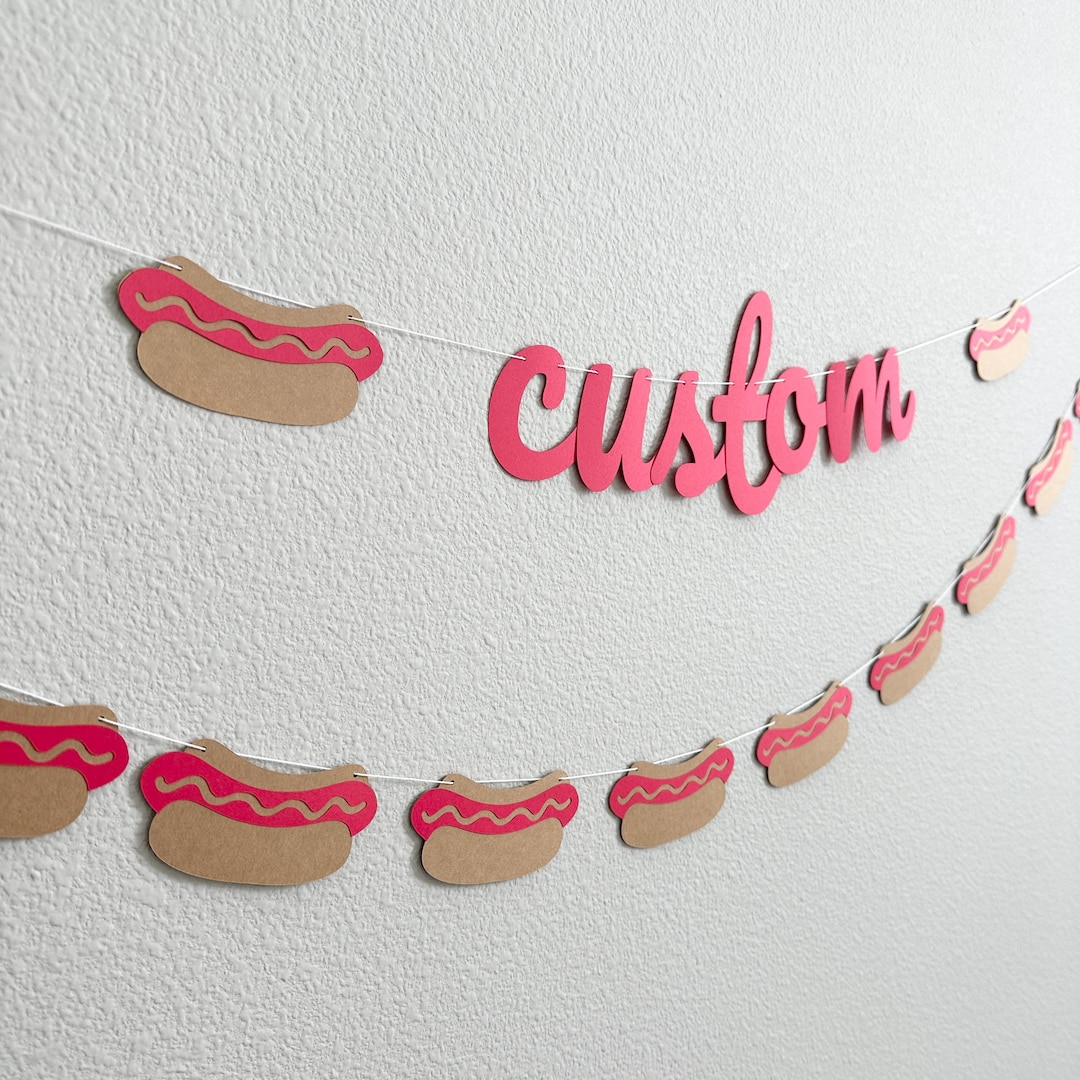 Custom Hot Dog Banner, Hot Dog Decorations, Hot Dog Party Banner, Hot ...