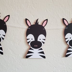Zebra Banner, Zebra Birthday Banner, Zebra Garland, Zebra Party, Zebra ...