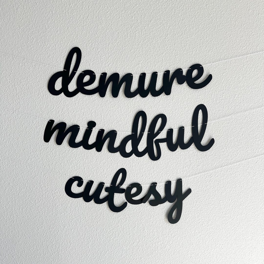 Demure Mindful Cutesy, Demure Mindful Cutesy Banner, Demure Mindful ...