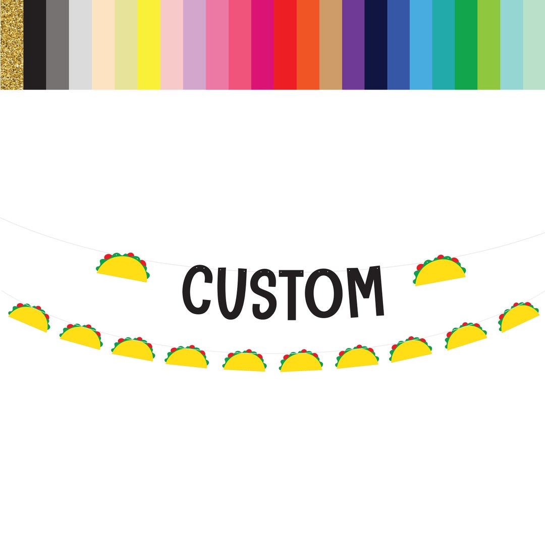 Taco Banner, Custom Taco Banner, Personalized Taco Banner, Taco ...