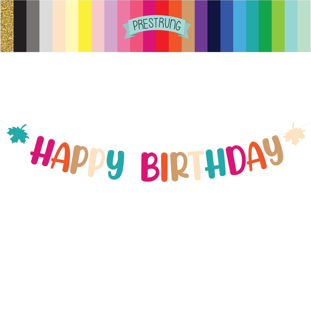 Fall Birthday Banner, Fall Happy Birthday Banner, Fall Birthday ...