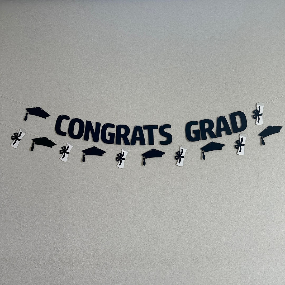 Congrats Grad Decorations, Congrats Grad Banner, Graduation Decorations ...