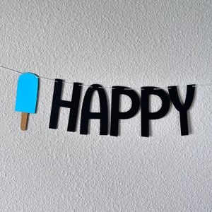 Popsicle Themed Birthday Banner Summertime Birthday Banner - Etsy