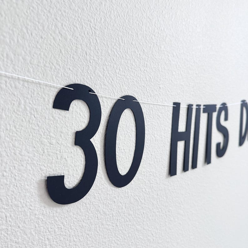30 Hits Different, 30th Birthday Banner, 30th Birthday Party Theme ...