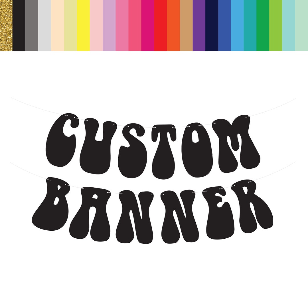 Custom Banner Custom Retro Banner Custom Groovy Banner 70s - Etsy