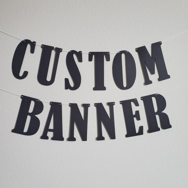 Custom Banner Custom Black Banner Customizable Banner - Etsy