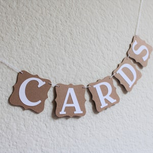 Cards Banner, Mini Cards Banner, Small Cards Sign, Wedding Cards Banner ...