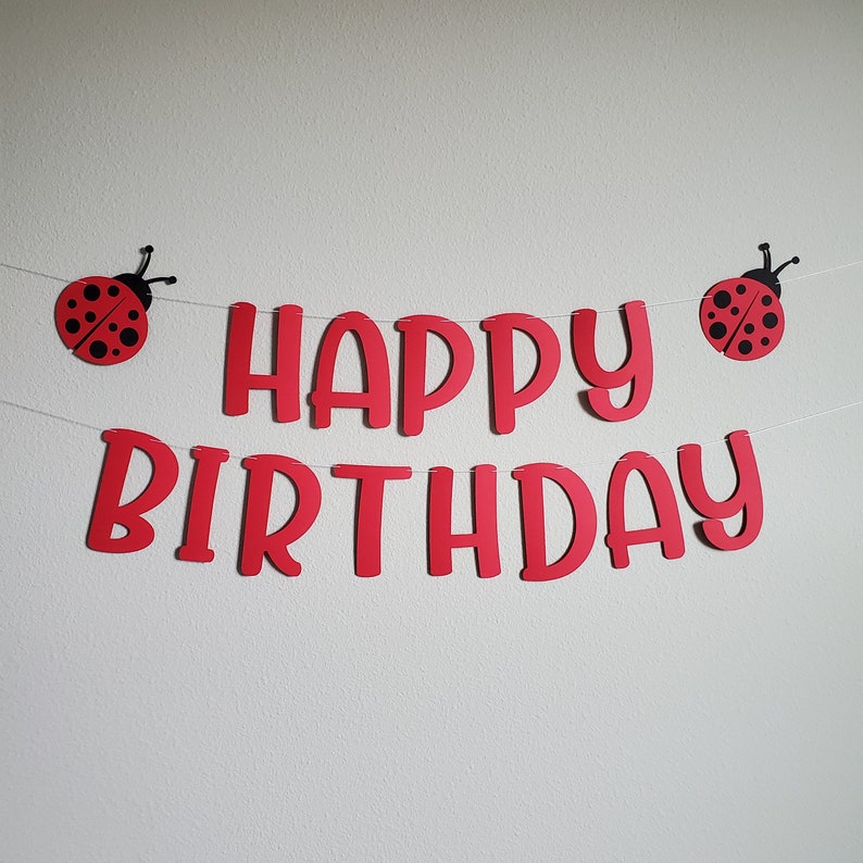 Ladybug Birthday Banner Ladybug Banner Ladybugs Ladybug | Etsy