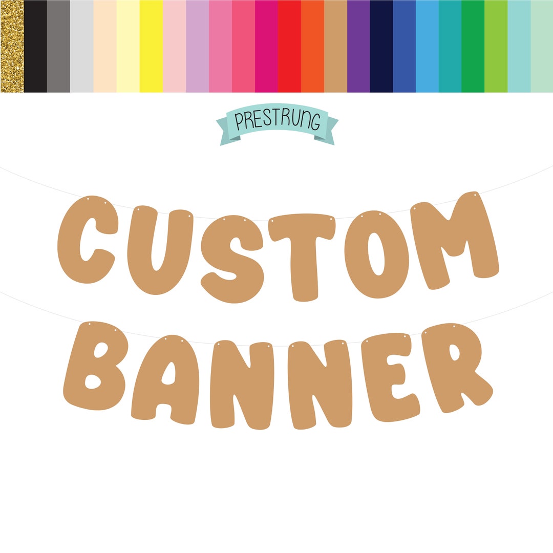 Custom Kraft Banner, Kraft Banner, Kraft Decorations, Kraft Party ...