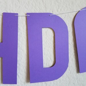Purple Happy Birthday Banner, Purple Birthday Banner, Custom Purple ...