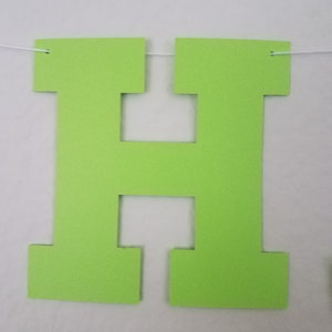 Custom Lime Green Happy Birthday Banner, Bold Serif Font, Lime Green ...