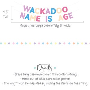 Wackadoo Name is Age, Wackadoo I'm Two, Wackadoo I'm Two Banner ...