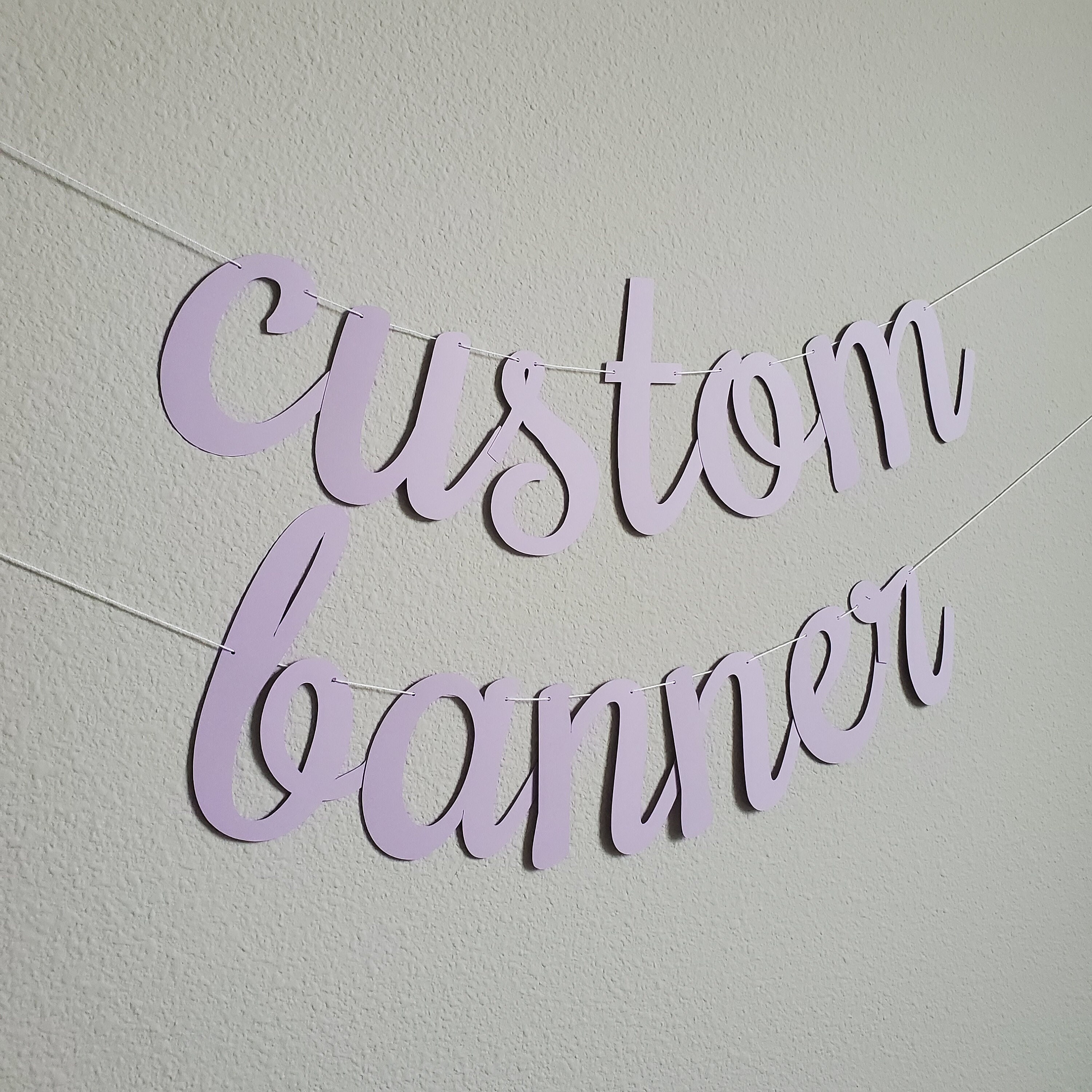 Custom Banner Banner Custom Lavender Banner Custom Cursive | Etsy