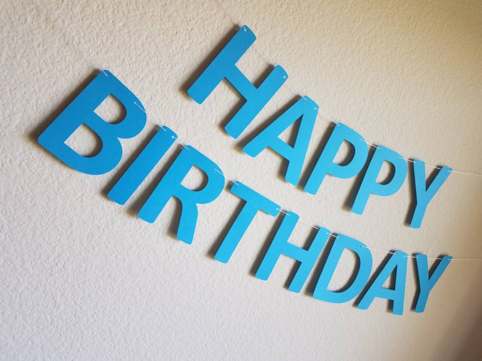 Blue Happy Birthday Banner Boy Birthday Banner Blue Banner - Etsy