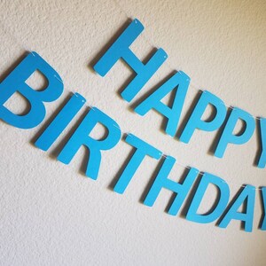 Blue Happy Birthday Banner Boy Birthday Banner Blue Banner - Etsy