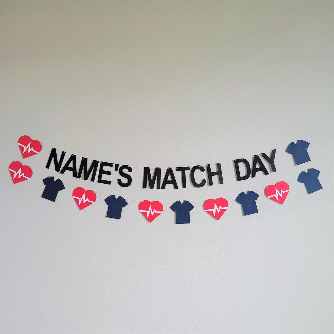 Custom Match Day Banner, Match Day, It's A Match, Match Day Decorations ...