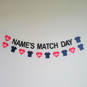 Custom Match Day Banner, Match Day, It's A Match, Match Day Decorations ...