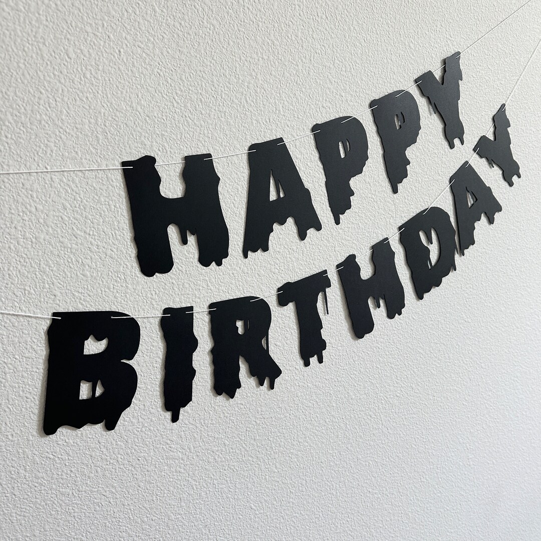 Happy Birthday, Halloween Birthday Banner, Spooky Birthday Banner ...