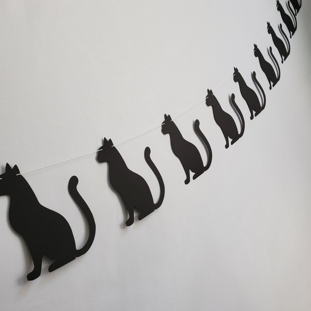 Cat Banner Cat Garland Cat Decorations Cat Themed Party - Etsy