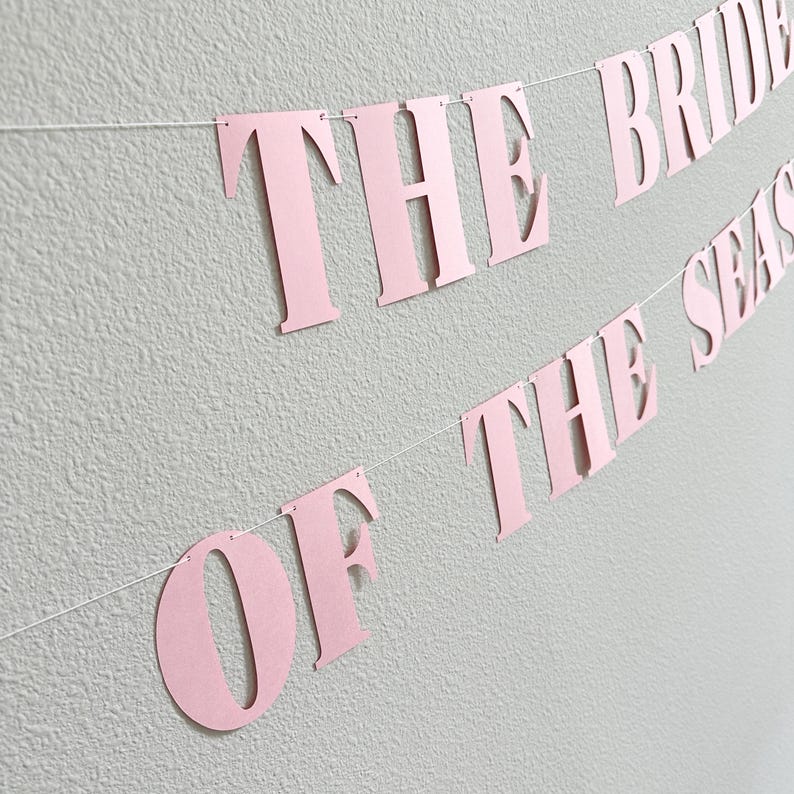The Bride of the Season Banner, Light Pink Bridal Shower Banner ...