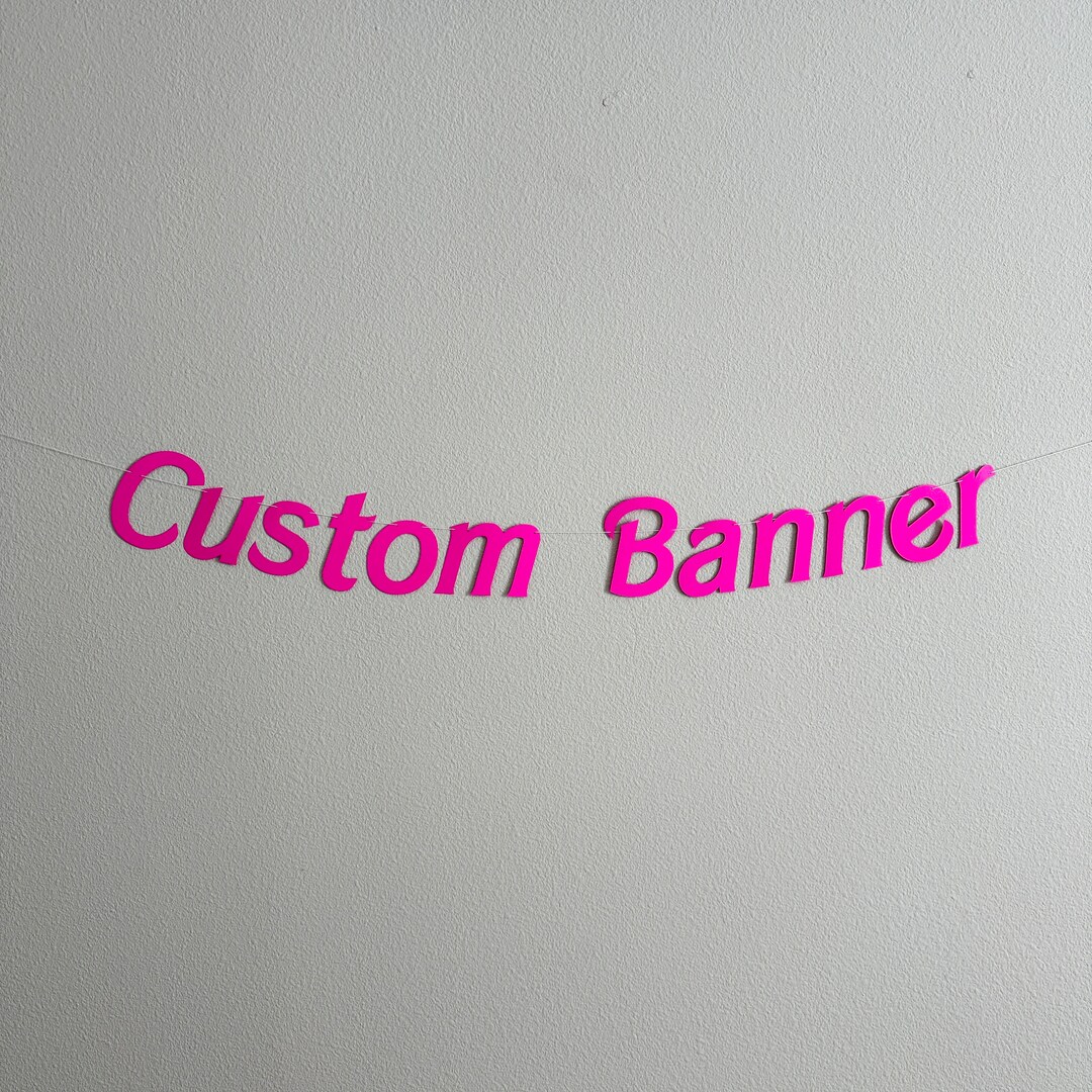 Custom Hot Pink Banner, Custom Dolly Banner, Personalized Banner, DIY ...