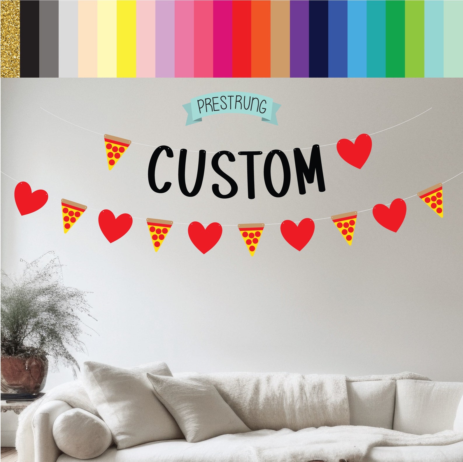 Custom Pizza Banner, Pizza Decorations, Pizza Theme, Pizza Party, Pizza ...
