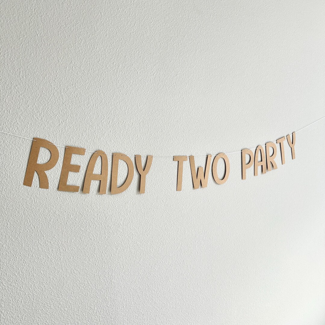 Ready Two Party Banner, 2nd Birthday Party Decorations, 2nd Birthday ...