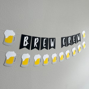 Brew Crew, Brew Crew Decorations, Beer Decorations, Beer Banner ...