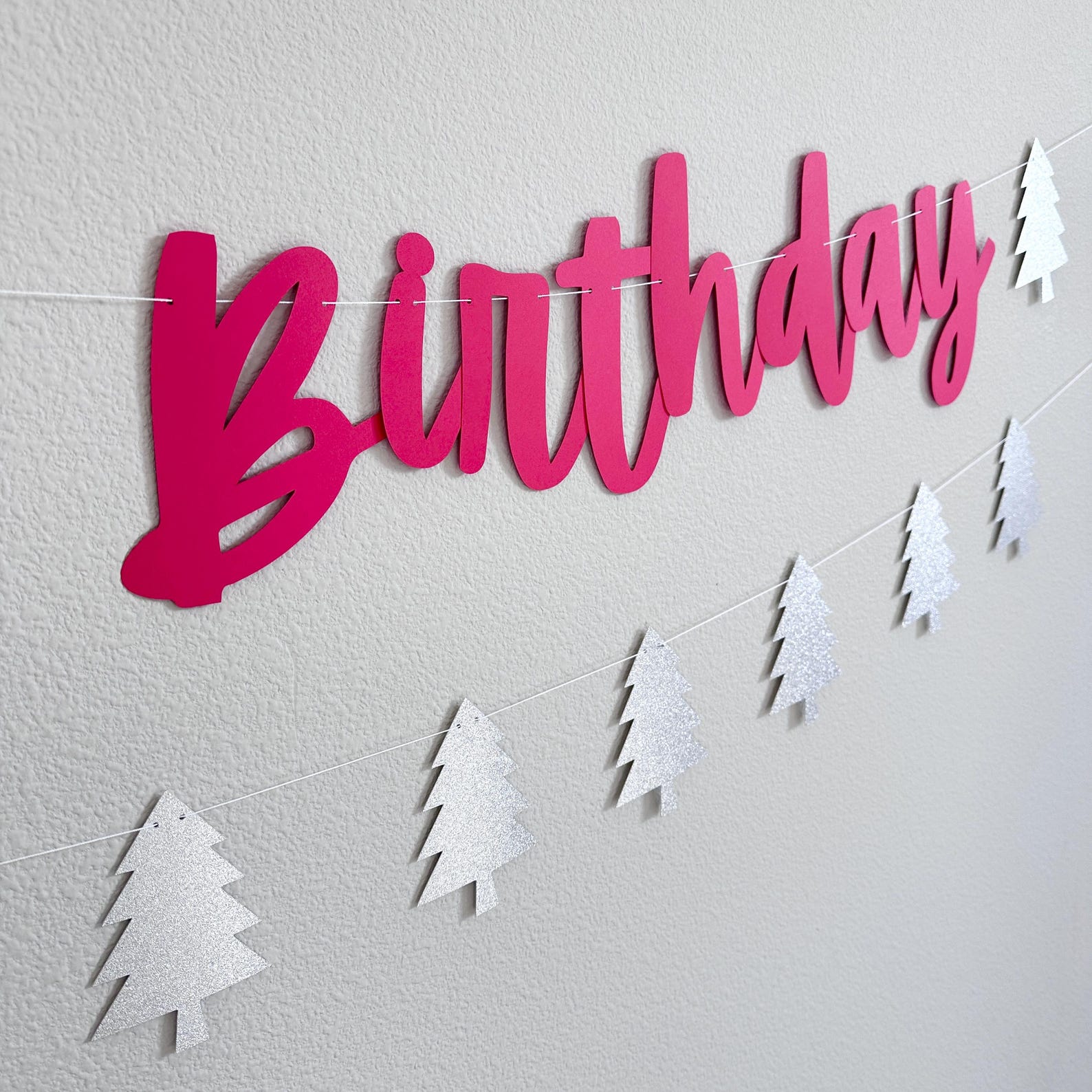 Merry Birthday Banner, Christmas Birthday Decorations, December ...