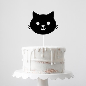 Cat Cupcake Toppers, Cat Cake Topper, Cat Birthday Cupcake Toppers, Cat ...