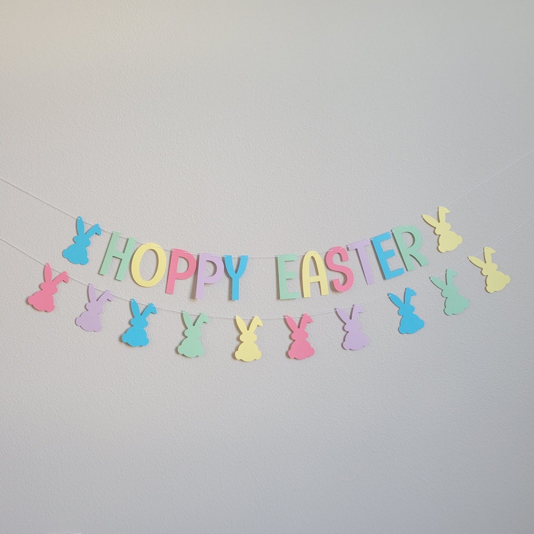 Hoppy Easter Banner, Easter Banner, Easter Decorations, Custom Easter ...