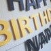 Black and Yellow Happy Birthday Banner, Black and Yellow Birthday ...